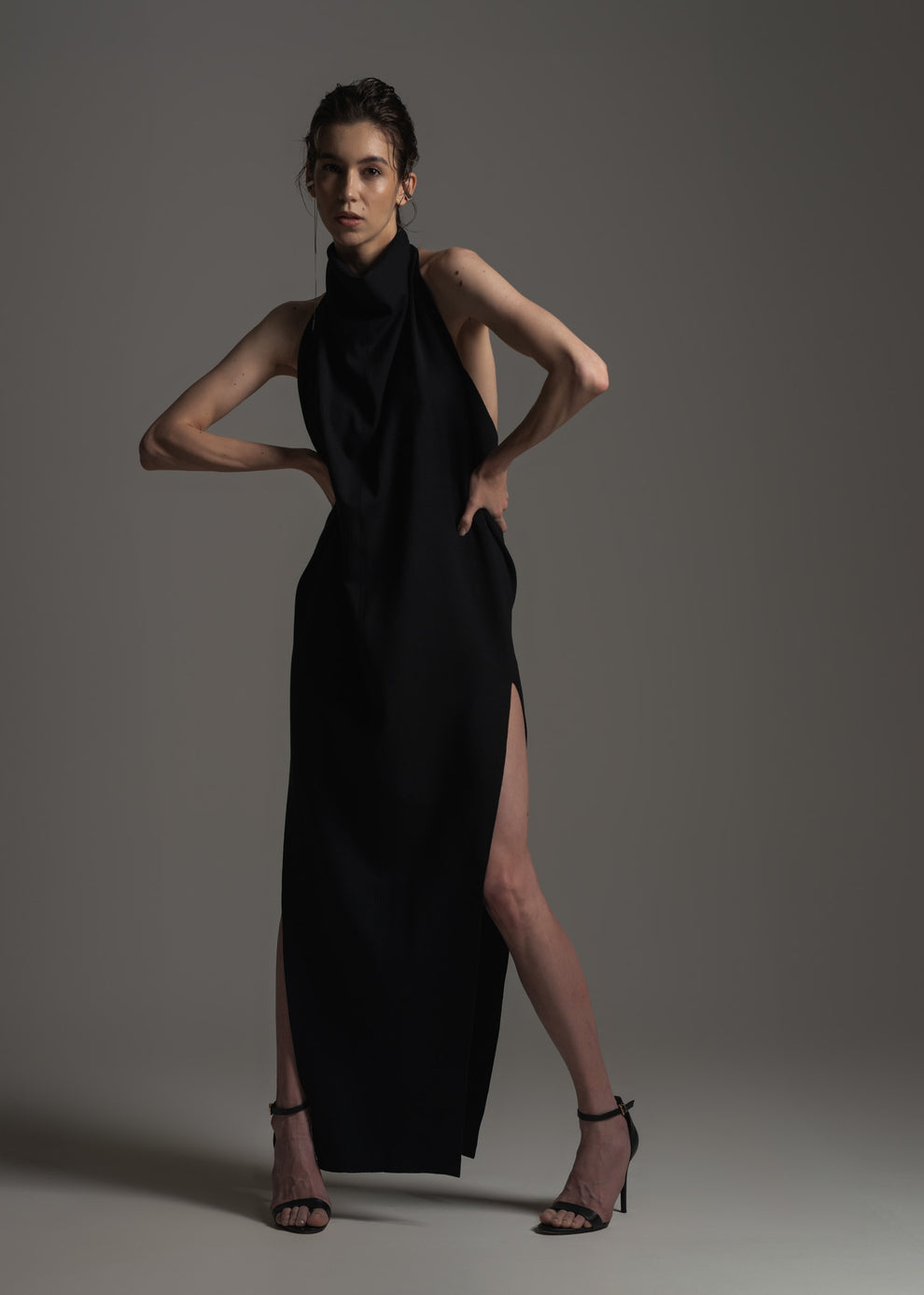 Vestido Eve preto em viscose – Muese