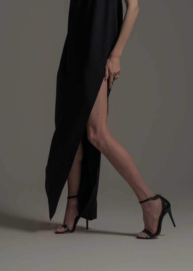 Vestido Eve preto em viscose – Muese